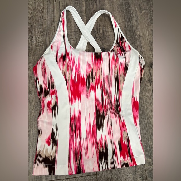 Ativa | Tops | Ativa Pink And Red Fitted Graphic Tank Top | Poshmark